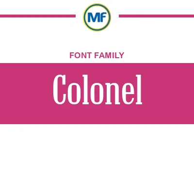 Download Colonel Fonts | MaisFontes