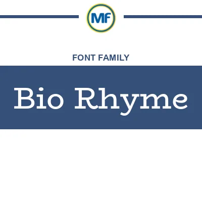 Download Bio Rhyme Fonts (Google Fonts) | MaisFontes