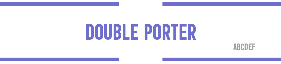 Double Porter 5 Font: Free Download | MaisFontes
