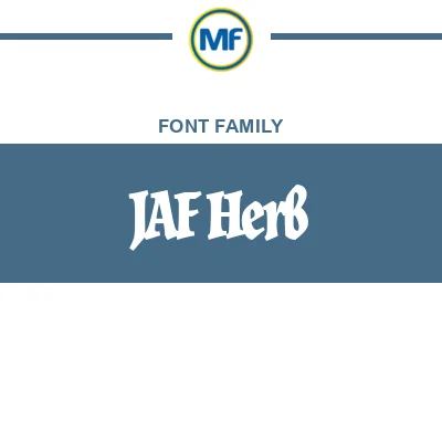 JAF Herb Font Family: Free Download | MaisFontes