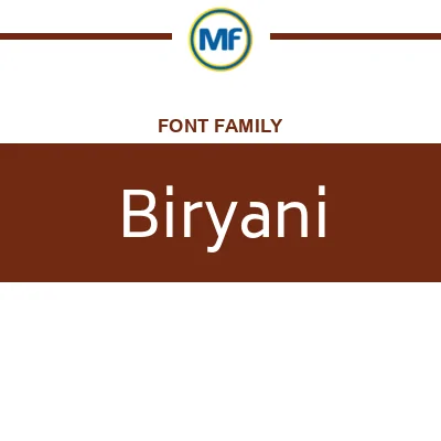 Download Biryani Fonts (Google Fonts) | MaisFontes