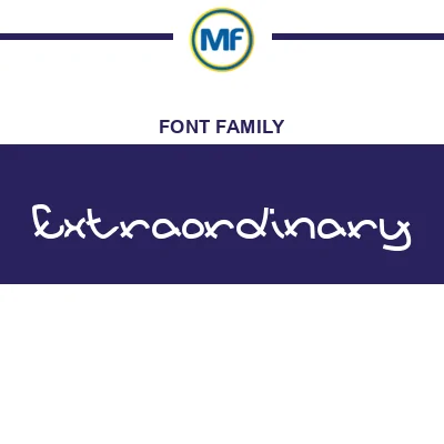 Extraordinary Font Family: Free Download | MaisFontes
