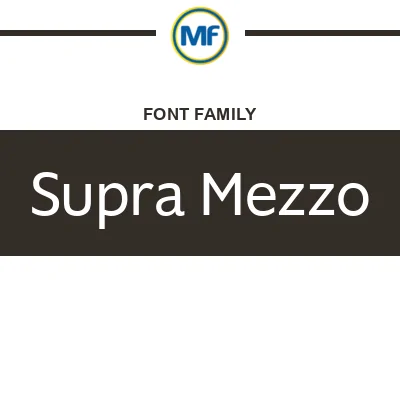 Download Supra Mezzo Fonts | MaisFontes