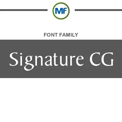 Signature CG Font Family: Download Free | MaisFontes