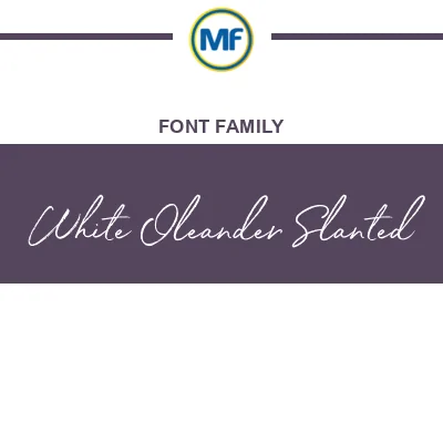 Download White Oleander Slanted Fonts | MaisFontes