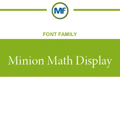 Minion Math Display Font Family: Download Free | MaisFontes
