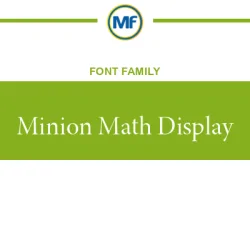 Minion Math Display Bold: Free Font Download | MaisFontes