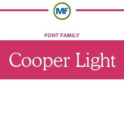 Download Cooper Light Fonts | MaisFontes