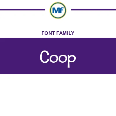 Download Coop Fonts | MaisFontes