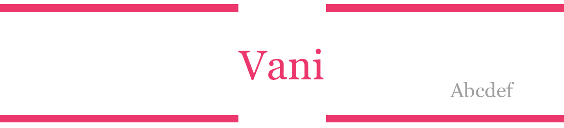 Vani Bold: Download Free Font | MaisFontes
