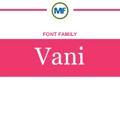 Download Vani Fonts | MaisFontes
