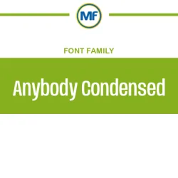 Anybody Condensed Regular Font: Free Download | MaisFontes