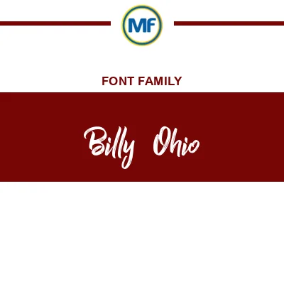 Download Billy Ohio Fonts | MaisFontes