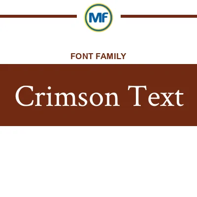 Download Crimson Text Fonts (Google Fonts) | MaisFontes