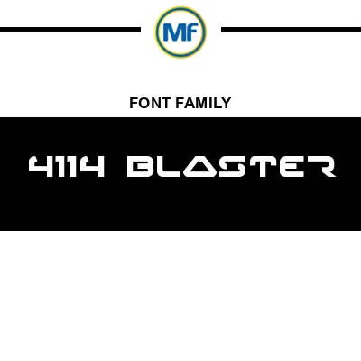 4114 Blaster Font Family: Download Free | MaisFontes
