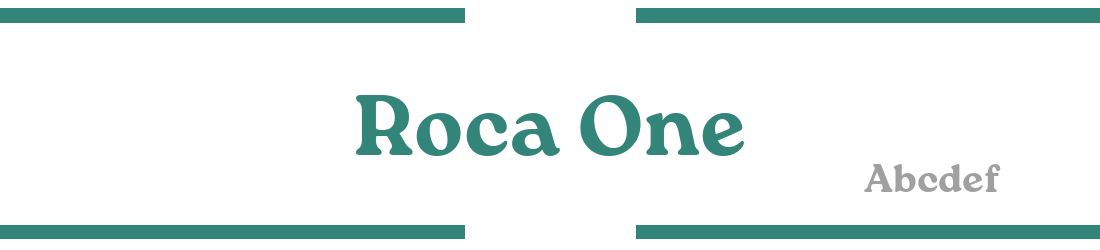 Roca One Regular: Download Free Font | MaisFontes