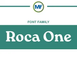 Roca One Bold Font: Free Download | MaisFontes