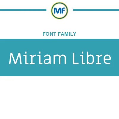 Download Miriam Libre Fonts (Google Fonts) | MaisFontes
