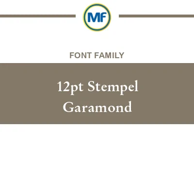 Download 12pt Stempel Garamond Fonts | MaisFontes