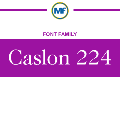 Download Caslon 224 Fonts | MaisFontes