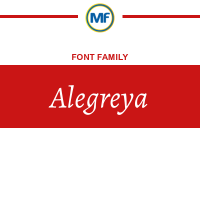 Download Alegreya Fonts (Google Fonts) | MaisFontes