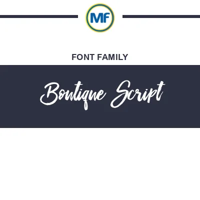 Download Boutique Script Fonts | MaisFontes