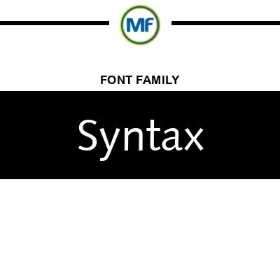 Syntax Font Family: Download Free | MaisFontes
