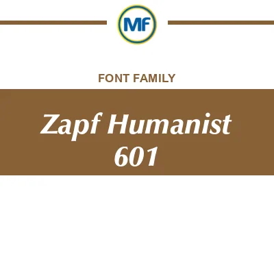 Download Zapf Humanist 601 Fonts | MaisFontes