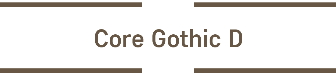 Core Gothic D Bold Font: Free Download | MaisFontes