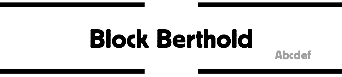 Block Berthold Regular: Download Free Font | MaisFontes