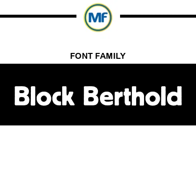 Download Block Berthold Fonts | MaisFontes