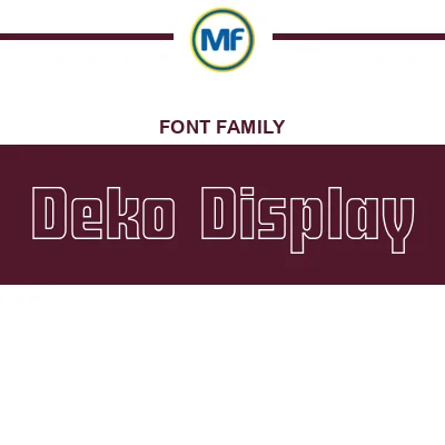 Download Deko Display Fonts | MaisFontes