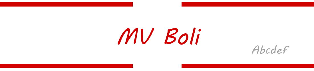 MV Boli: Download Free Font | MaisFontes