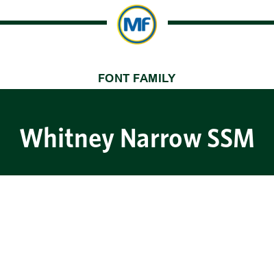 Whitney Narrow SSM Font Family: Free Download | MaisFontes