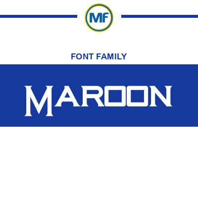 Maroon Font Family: Download Free | MaisFontes