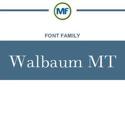 Download Walbaum MT Fonts | MaisFontes