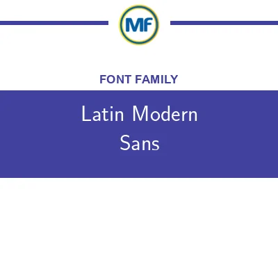Download Latin Modern Sans Fonts | MaisFontes