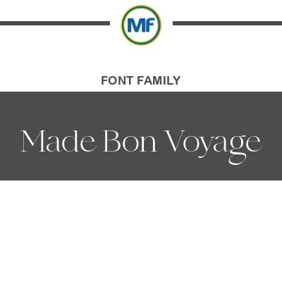 Made Bon Voyage Font Family: Download Free | MaisFontes
