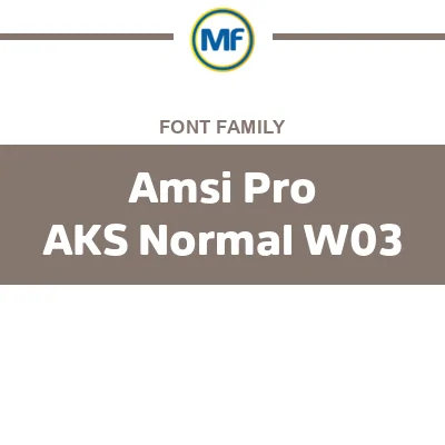 Download Amsi Pro AKS Normal W03 Fonts | MaisFontes