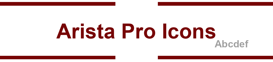Arista Pro Icons Light: Free Font Download | MaisFontes