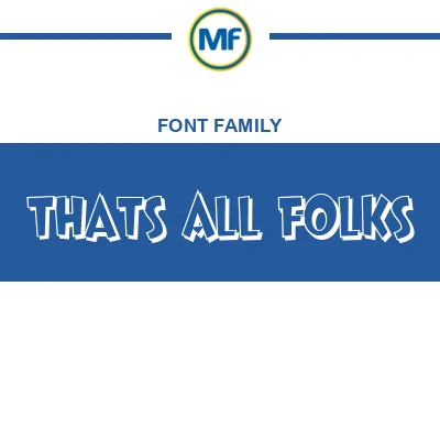 Download CC Thats All Folks Fonts | MaisFontes