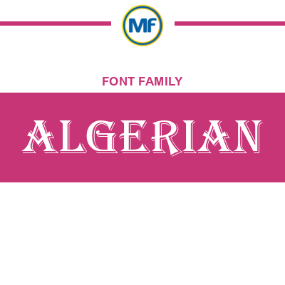 Download Algerian Fonts | MaisFontes