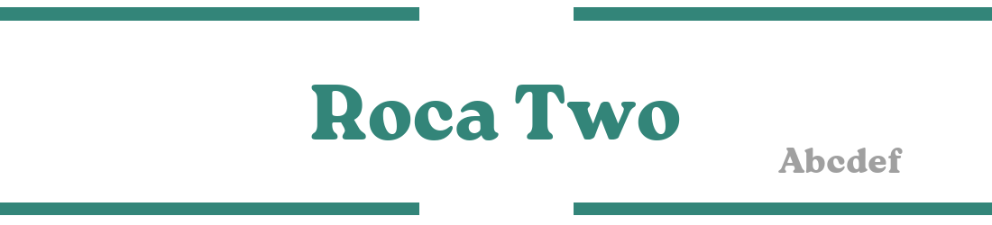 Roca Two Regular Font: Free Download | MaisFontes