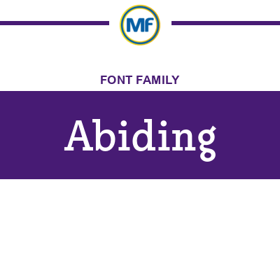 Abiding Font Family: Download Free | MaisFontes
