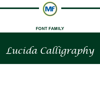 Download Lucida Calligraphy Fonts | MaisFontes