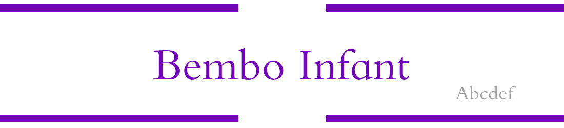 Bembo Infant MT Std: Free Font Download | MaisFontes