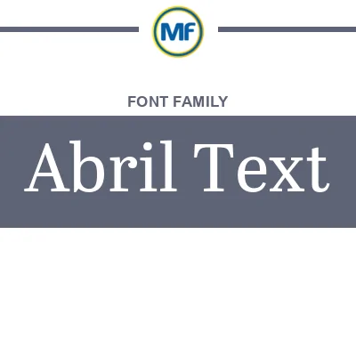 Download Abril Text Fonts | MaisFontes