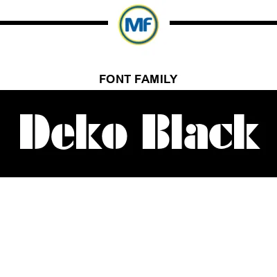 Download Deko Black Fonts | MaisFontes