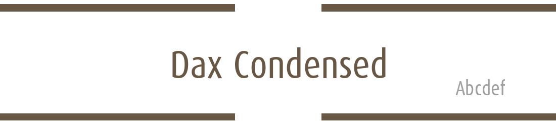 Dax Condensed Bold: Download Free Font | MaisFontes