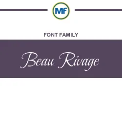 Beau Rivage One: Free Font Download | MaisFontes
